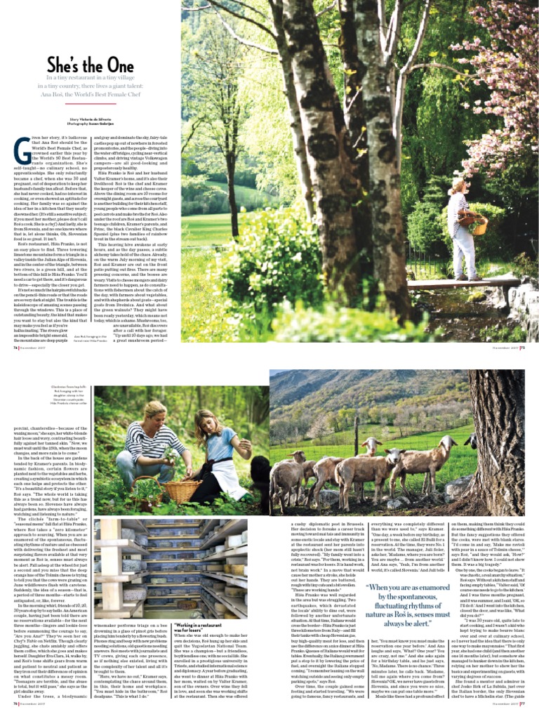Ana Roš: Slovenia's Culinary Pioneer | PDF | Chef | Restaurants