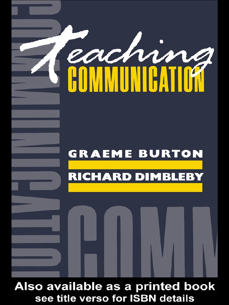 Teaching Communication | PDF | Mass Media | Communication