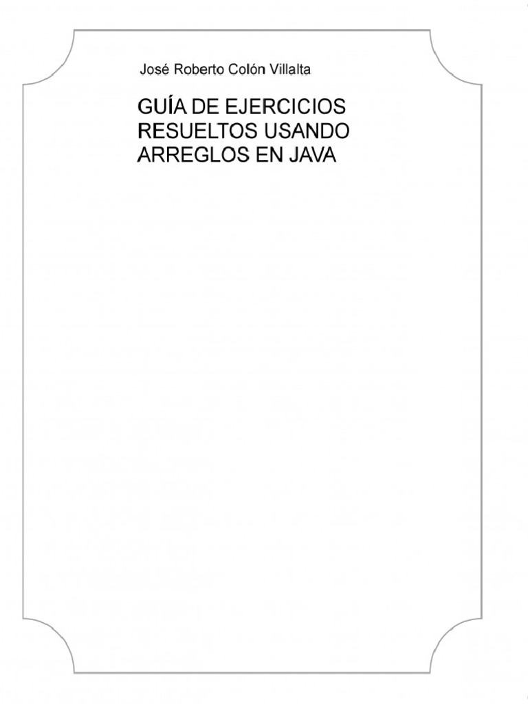 Ebook en PDF Guia de Ejercicios Resueltos Usando Arreglos en Java | Descargar gratis PDF ...