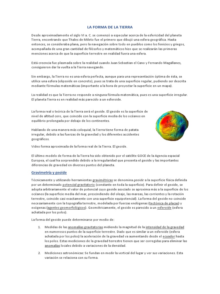 La Forma de La Tierra | PDF | Geodesia | Geofísica