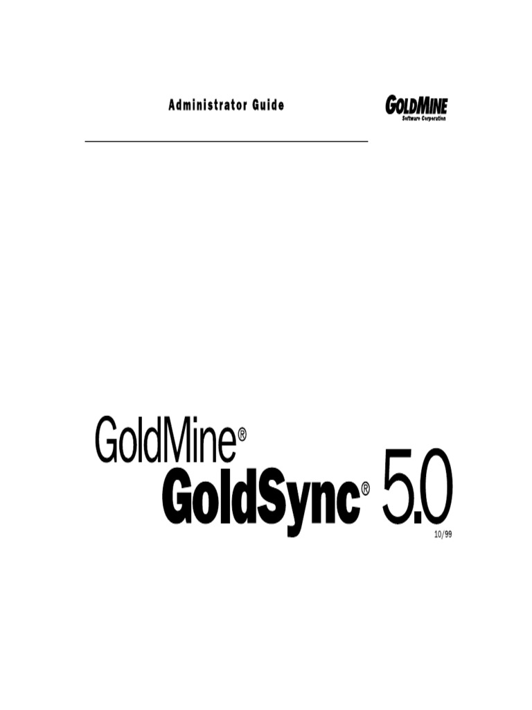 GoldMine Administrator's Guide | PDF | Technical Support | Icon (Computing)