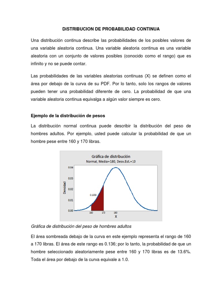 DiSTRIBUCION DE PROBABILIDAD CONTINUA | PDF