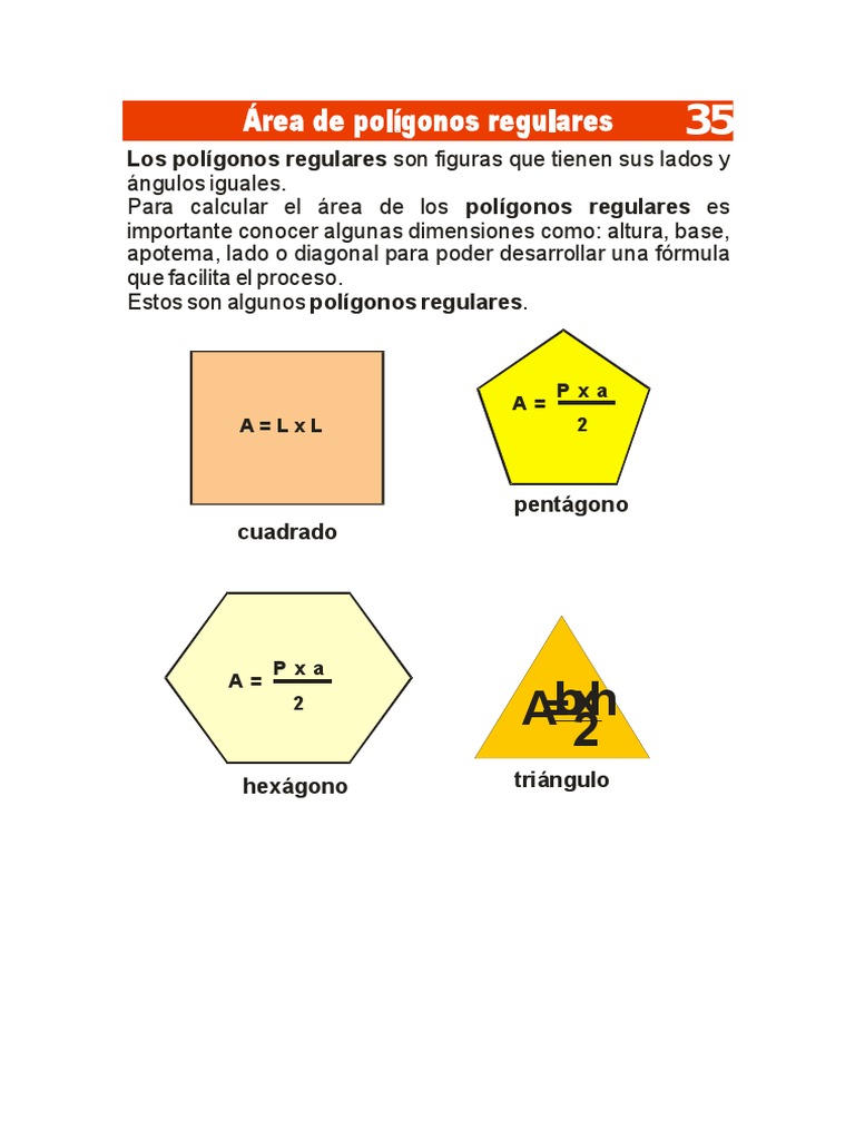 Área de Polígonos Regulares | PDF | Geometría Convexa | Geometria clasica