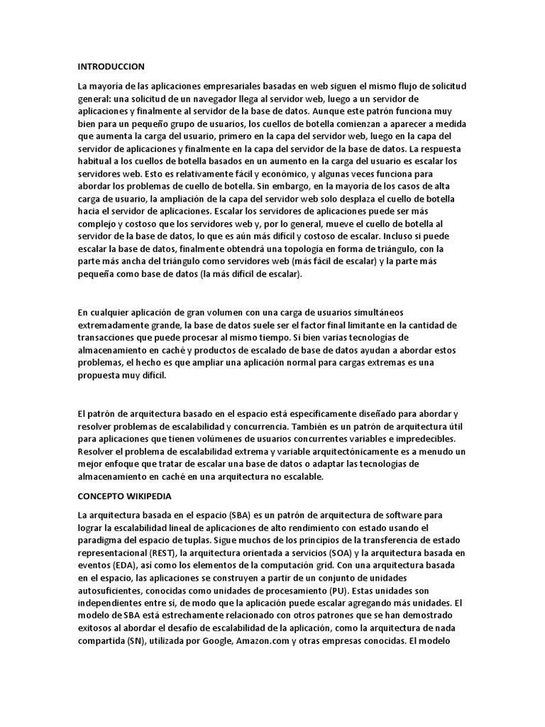 Space Based Architecture Pdf Amazon Web Services Computing And