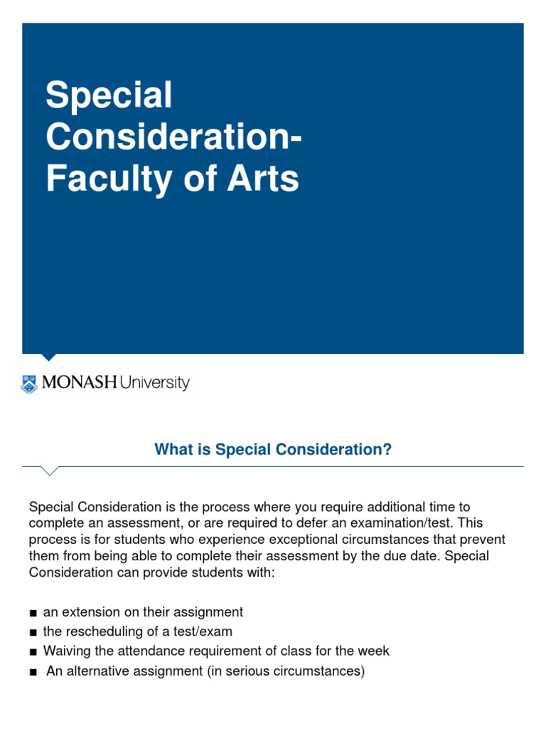 Special Consideration Process Guide | PDF | Test (Assessment ...