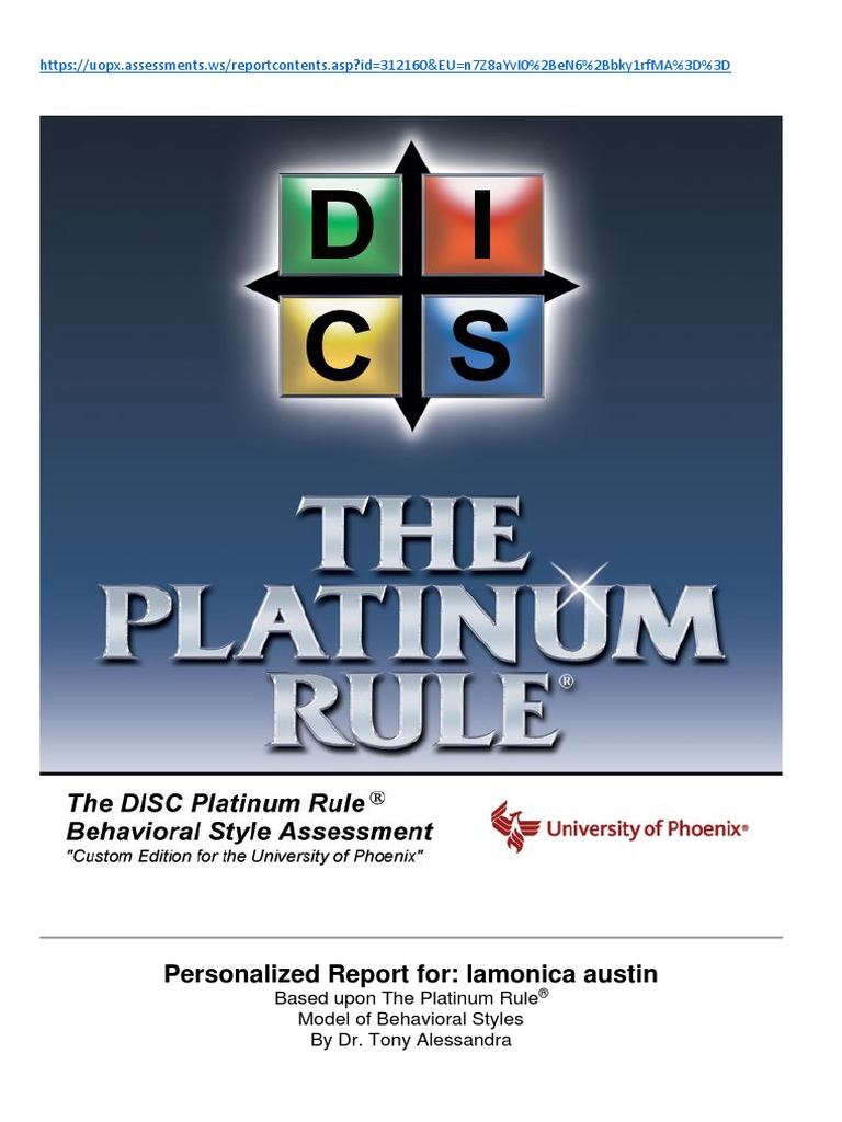 DISC Platinum Rule® Behavioral Style Assessment | Decision Making ...