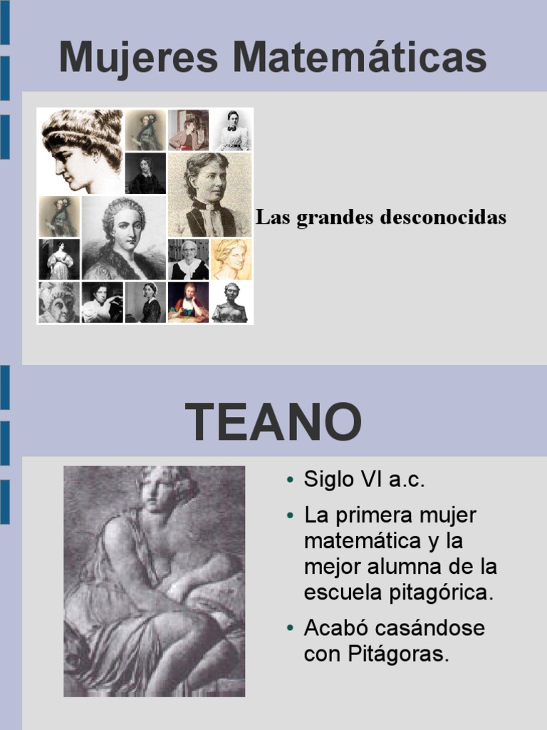 Mujeres Matemáticas | Ciencia | Matemáticas
