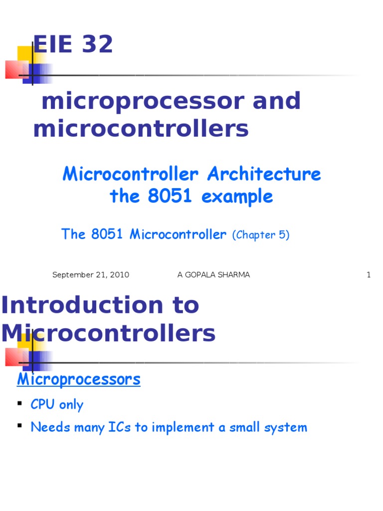8051 Microcontroller Guide | PDF | Microcontroller | Random Access Memory