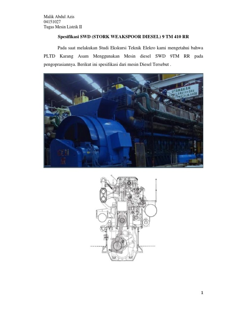 Spesifikasi Mesin Diesel SWD 9TM RR | PDF | Teknologi & Rekayasa