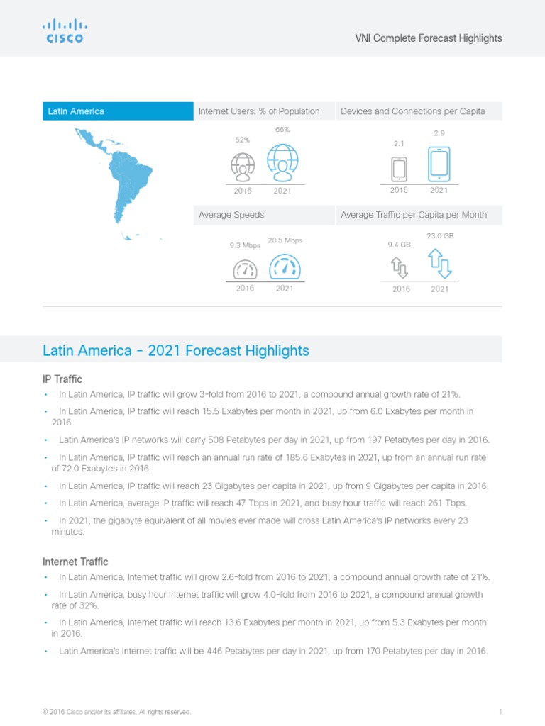 Latin America 2021 Forecast Highlights | PDF | Internet Access | Internet