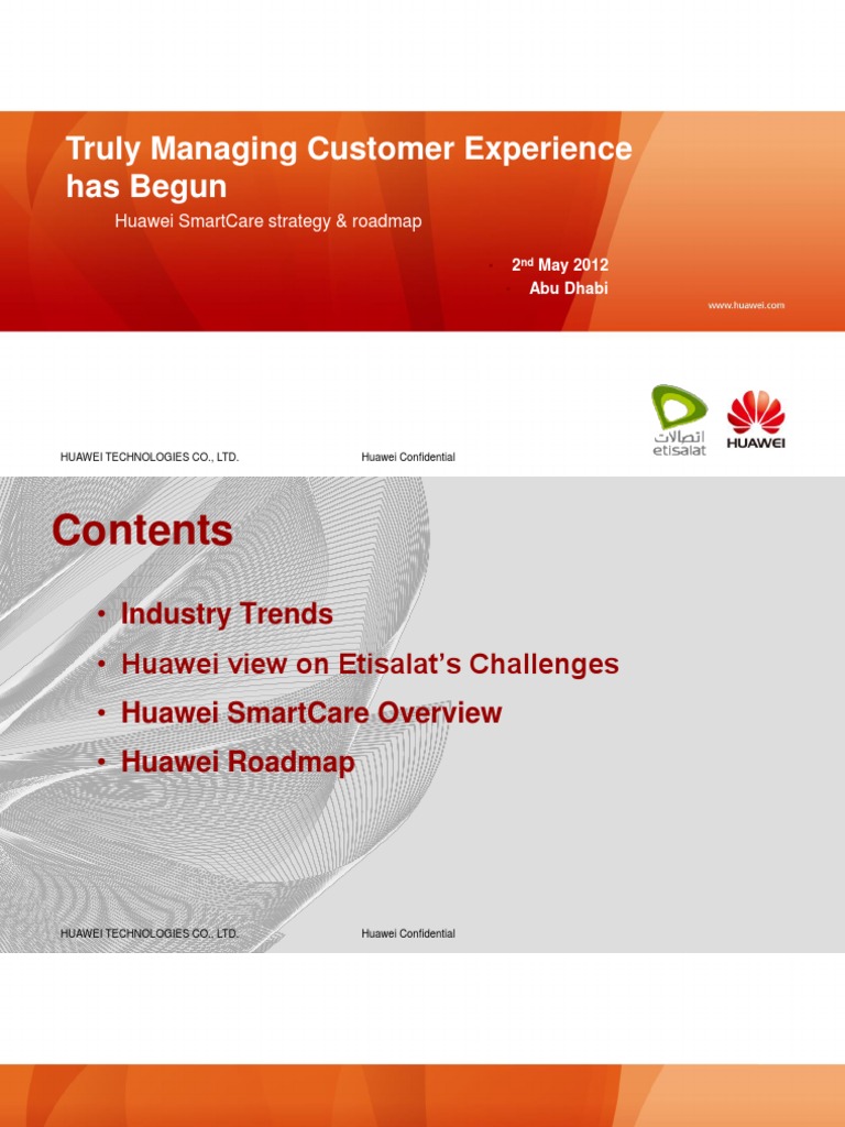 Truly Managing Customer Experience Has Begun: Huawei Smartcare Strategy ...