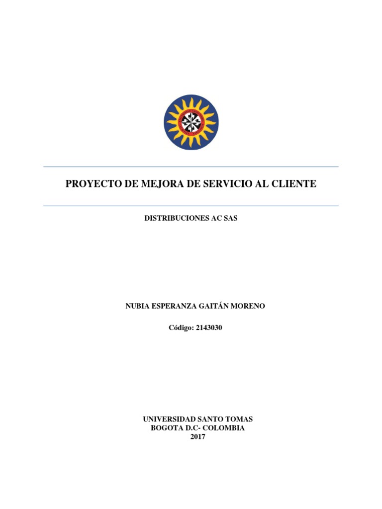 Mejora del Servicio al Cliente en AC SAS | PDF | Calidad (comercial ...