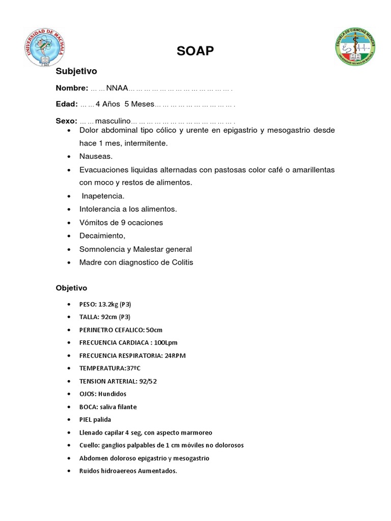 Compartir 'Modelo de Soap | Download grátis PDF | Doenças e distúrbios ...