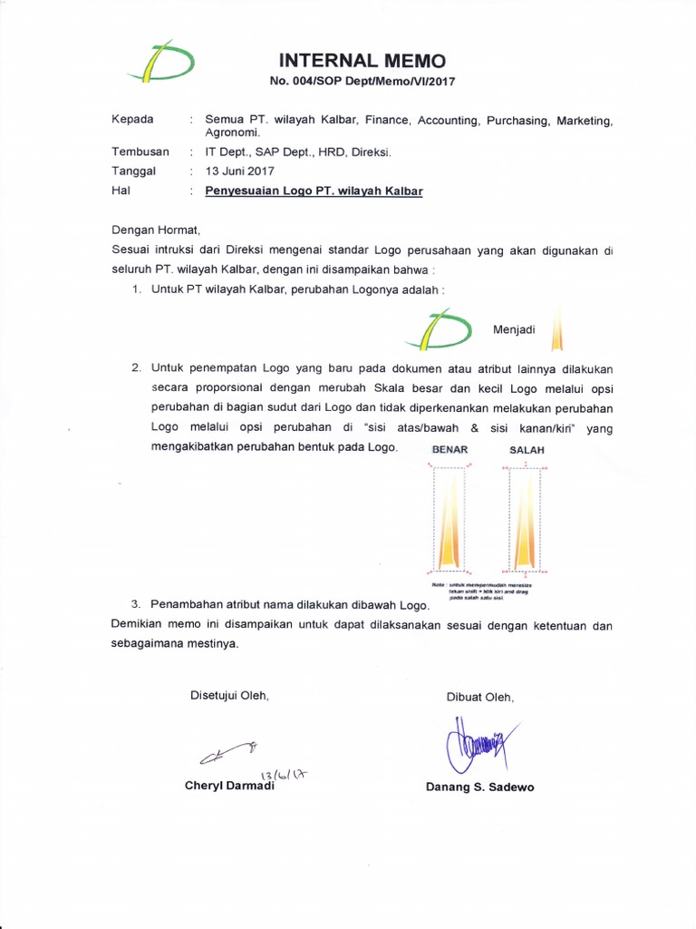 Contoh Internal Memo | PDF