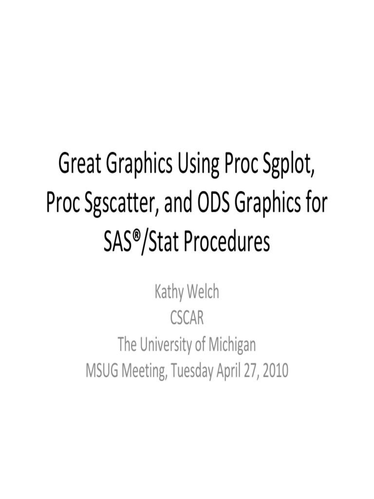 BOXPLOT Using SGPLOT and Other Graphics | PDF | Sas (Software ...