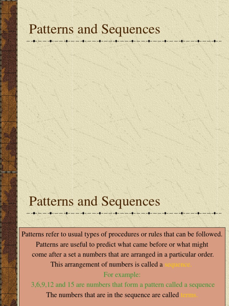 1 2 Patterns Sequences | Download Free PDF | Multiplication | Sequence