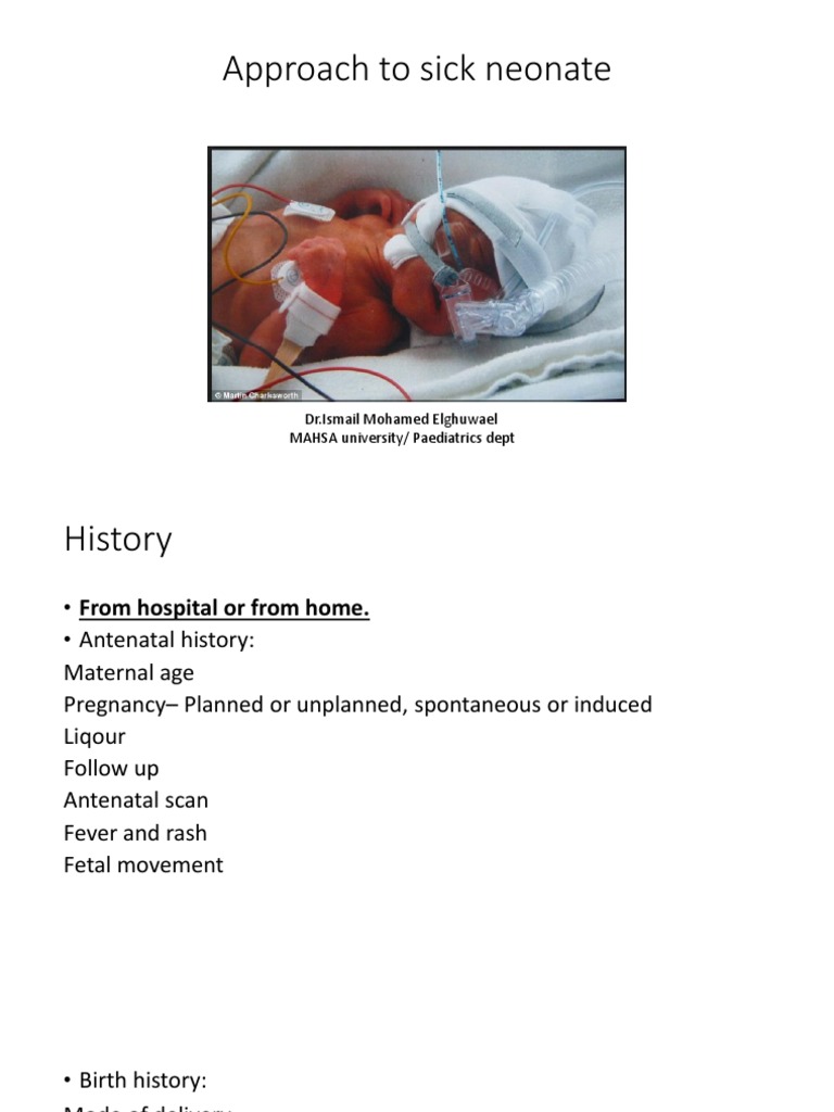 Managing Sick Neonates: Key Approaches | PDF | Lung | Infants