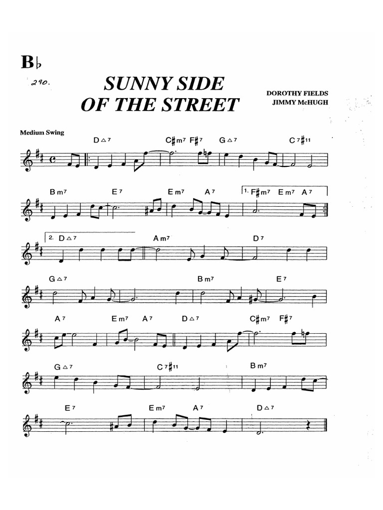 Sunny Side of The Street BB PDF | PDF