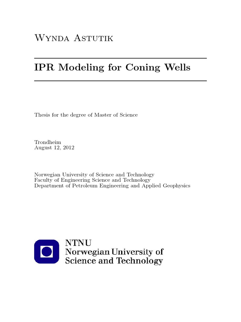 Wynda Astutik NTNU MSC Thesis | PDF | Petroleum Reservoir | Permeability (Earth Sciences)