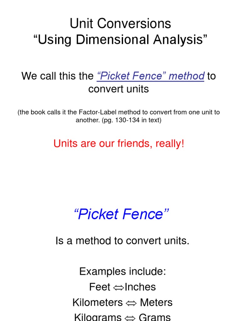 Picket-Fence PPT Notes | PDF | Units Of Measurement | Scientific ...