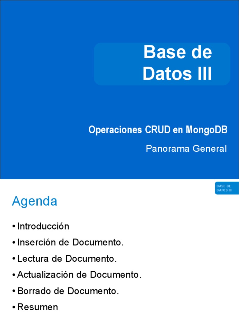Operaciones CRUD en Mongodb | PDF | Mongo Db | No Sql