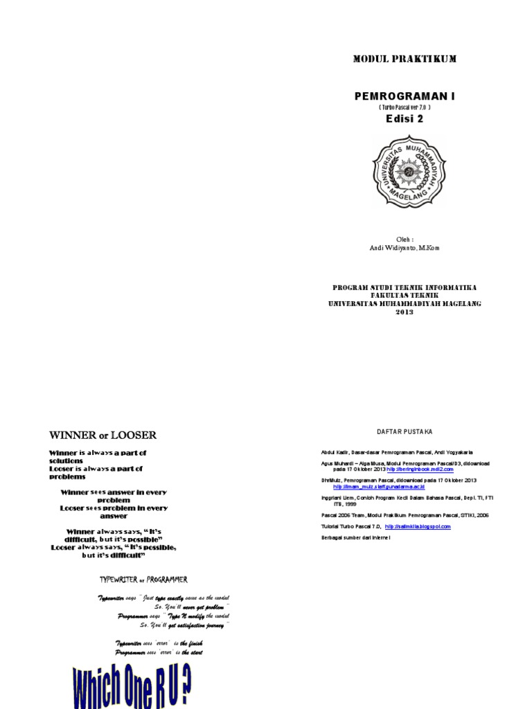 Modul Pascal Sip-Booklet | PDF