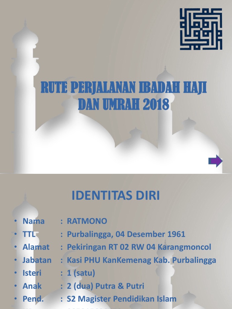Rute Perjalanan Ibadah Haji Dan Umrah 2018 | PDF