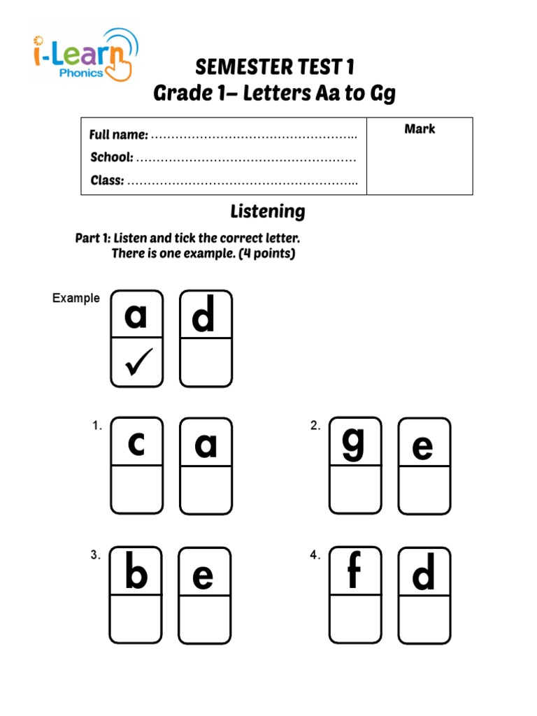 I-Learn My Phonics G1 A-G | PDF
