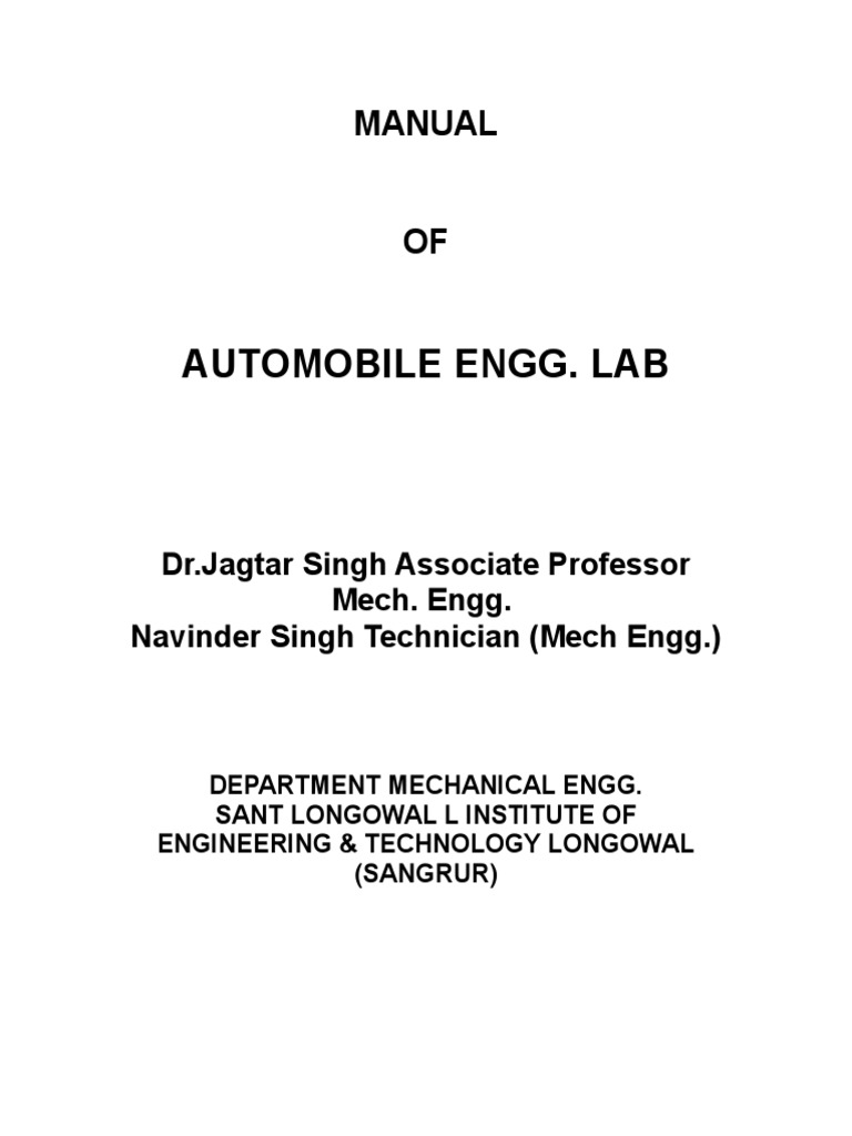 Auto Mobile Engg. | PDF | Ignition System | Internal Combustion Engine
