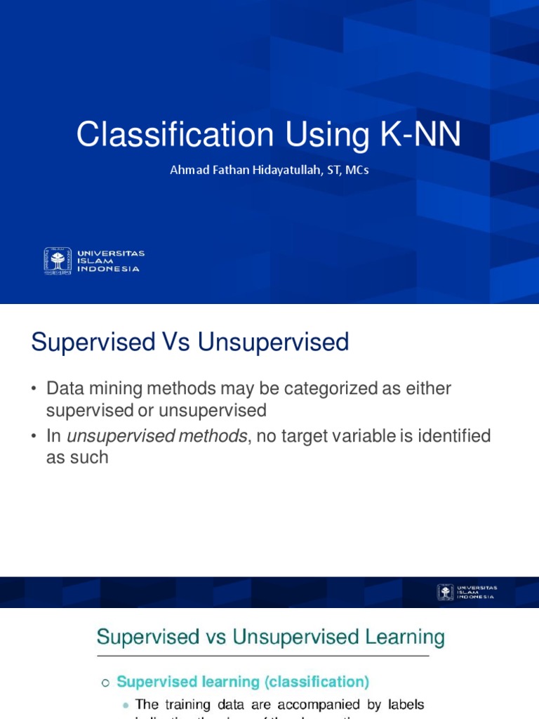 08 Classification Using K NN | PDF | Statistical Classification ...