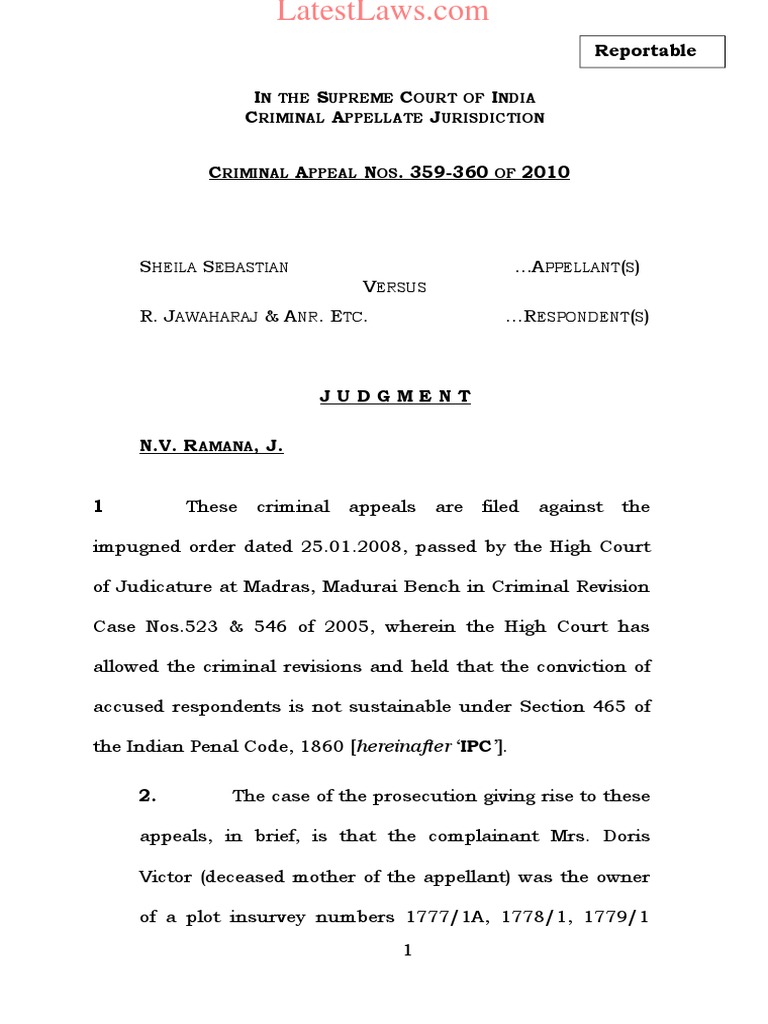 SC Judgment On Forgery | PDF | Forgery | Burden Of Proof (Law)