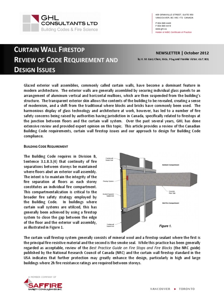 Curtain Wall Firestop | PDF | Wall | Building Code