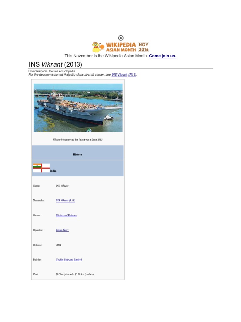 INS Vikrant - 2013 - PDF | PDF