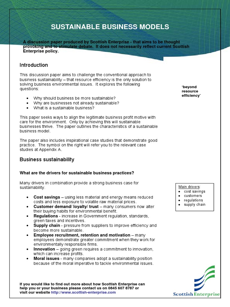Sustainable Business Model Insights | PDF | Sustainable Business | Reuse