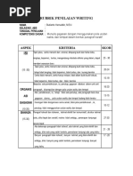 Rubrik Penilaian Speaking Skill | PDF | Punctuation | Orthography