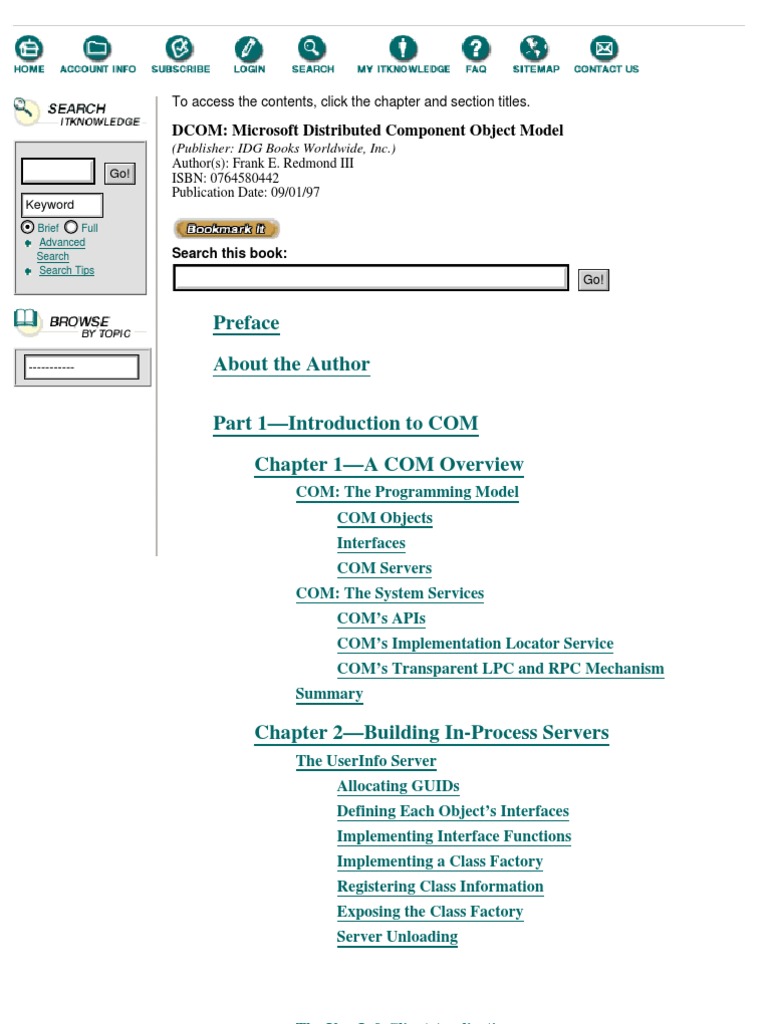 Dcom Microsoft Distributed Component Object Model Pdf Component Object Model Application