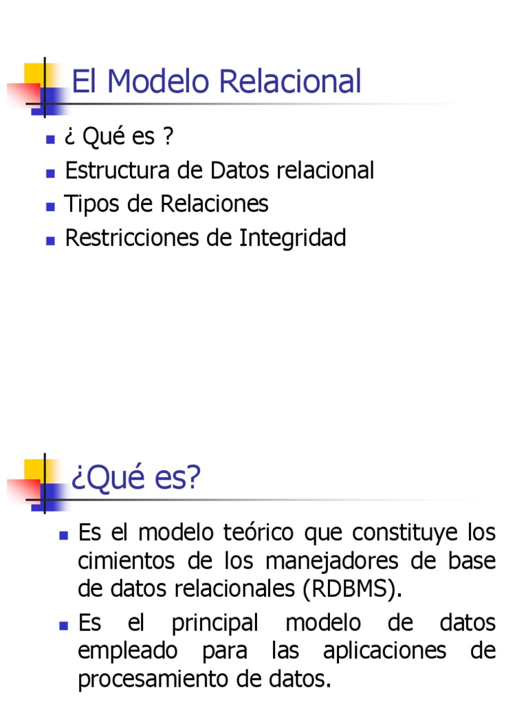DBD Clase Modelo Relacional UPC | PDF | Modelo relacional | Modelado ...