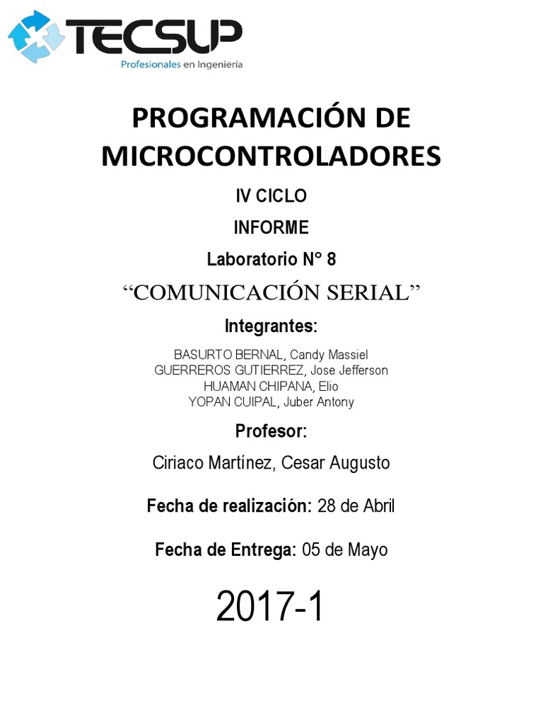 Lab08 Comunicación Serial Grupo C | PDF | Poco | Programación de ...