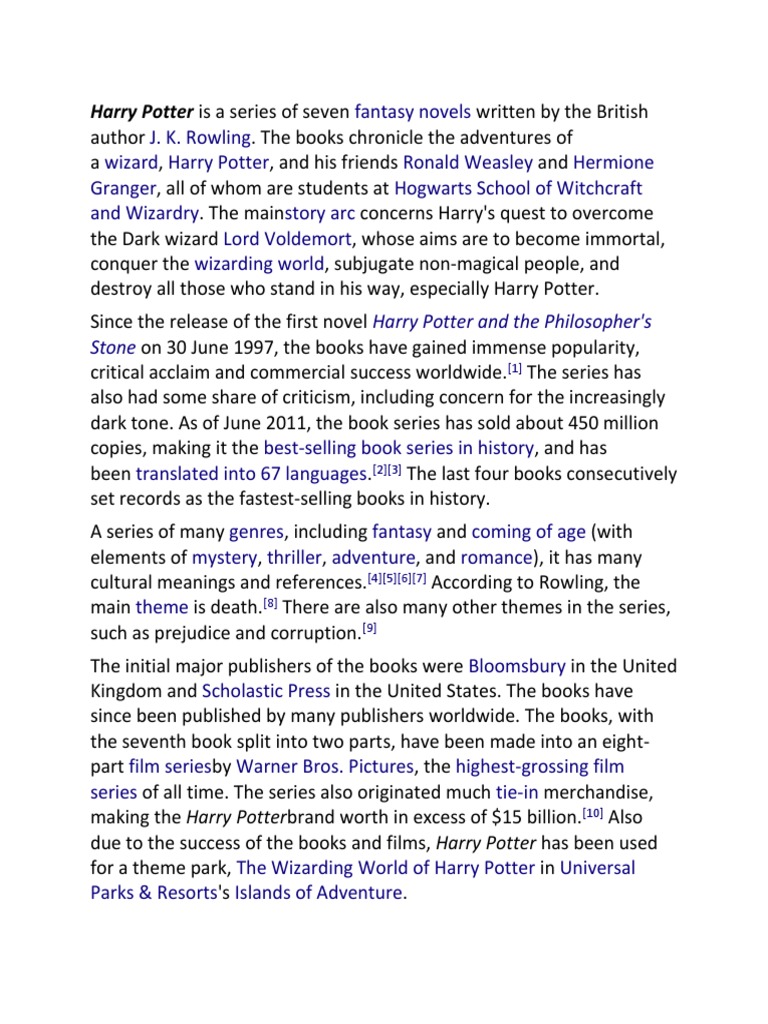Harry Potter Book Reveiw | PDF | Harry Potter | Fictional Universes