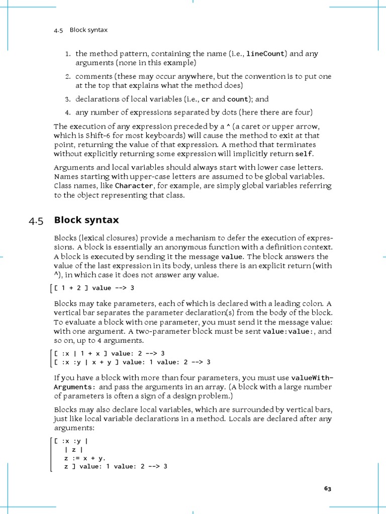 69 PharoByExample | PDF | Parameter (Computer Programming) | Anonymous Function