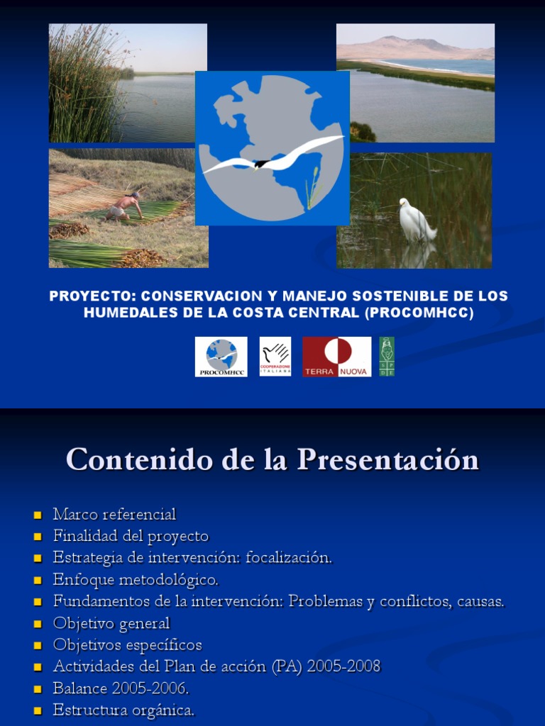 Proyecto de Conservación de Humedales de La Costa Central (PERÚ) | PDF ...