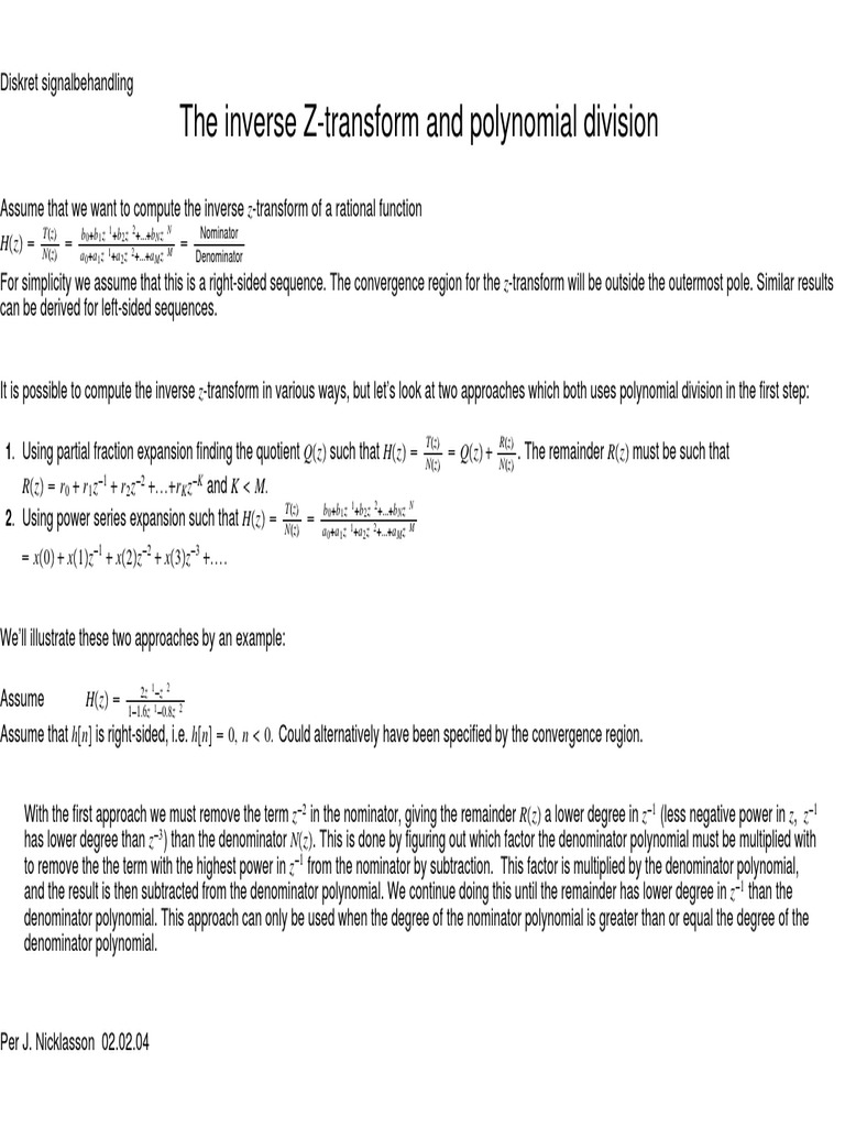 Polynomial Division | PDF | Fraction (Mathematics) | Polynomial