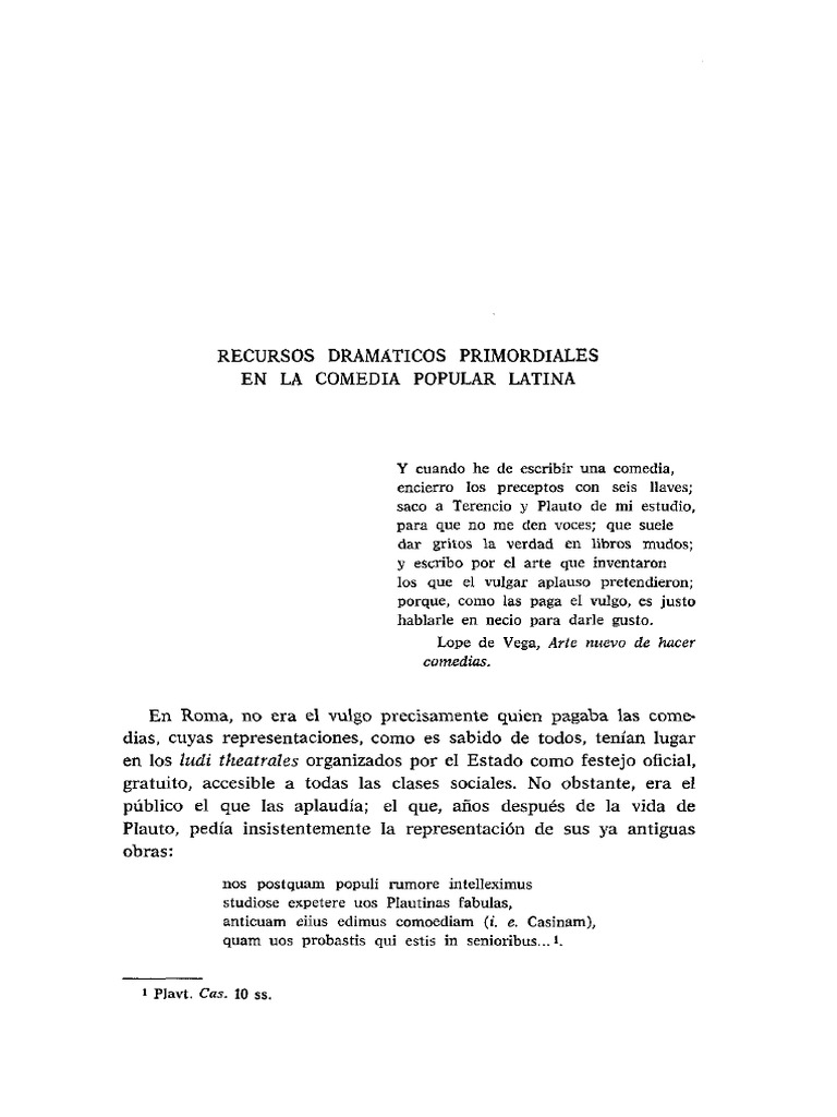 Recursos de La Comedia Latina | PDF | Comedia | Teatro