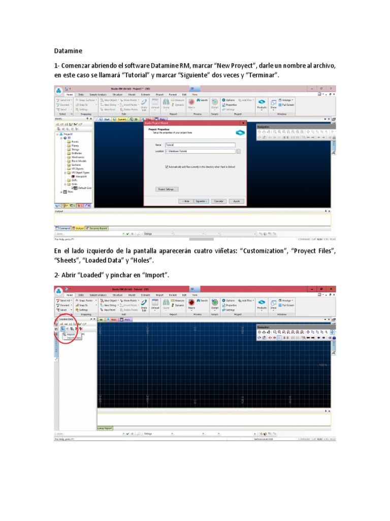 Tutorial Datamine | PDF | Ventana (informática) | La interacción ...
