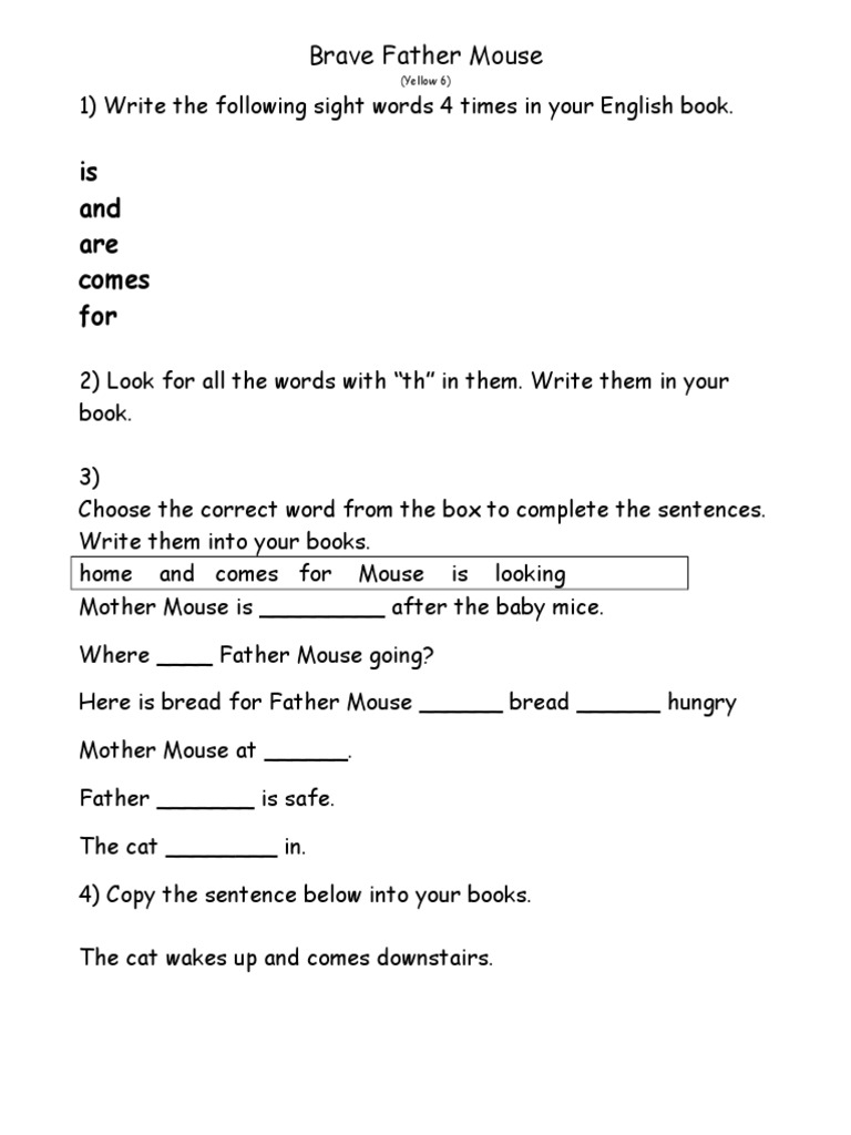 Brave Father Mouse 6 | PDF | Language Arts & Discipline