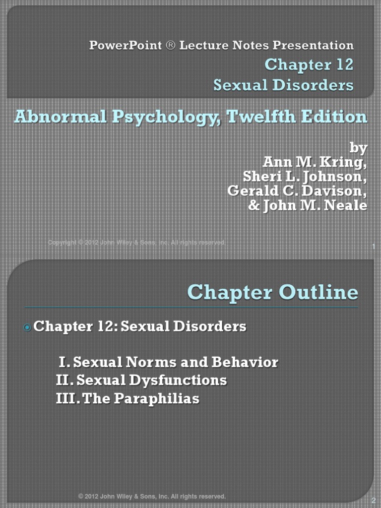Ch12 Lecture+PPT Kring12e | PDF | Sexual Dysfunction | Sexual Arousal