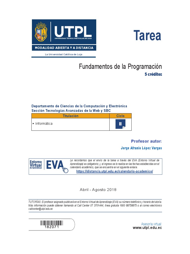Tarea | PDF | Programación de computadoras | Java (lenguaje de ...