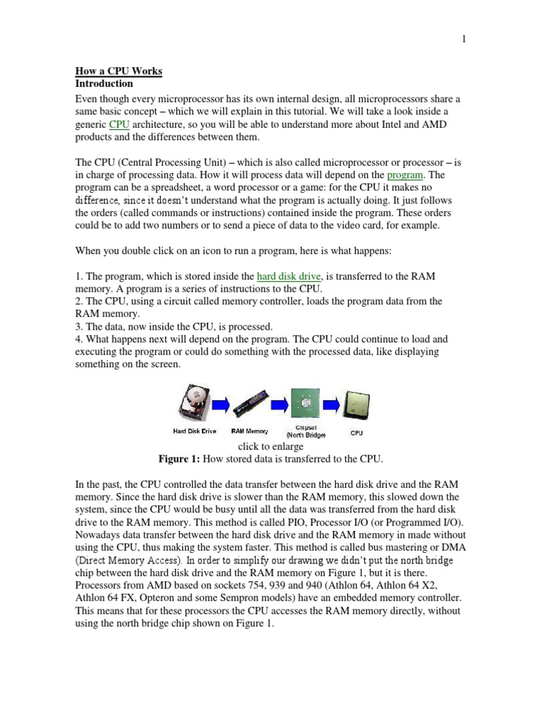 How A CPU Works1 | PDF | Cpu Cache | Central Processing Unit