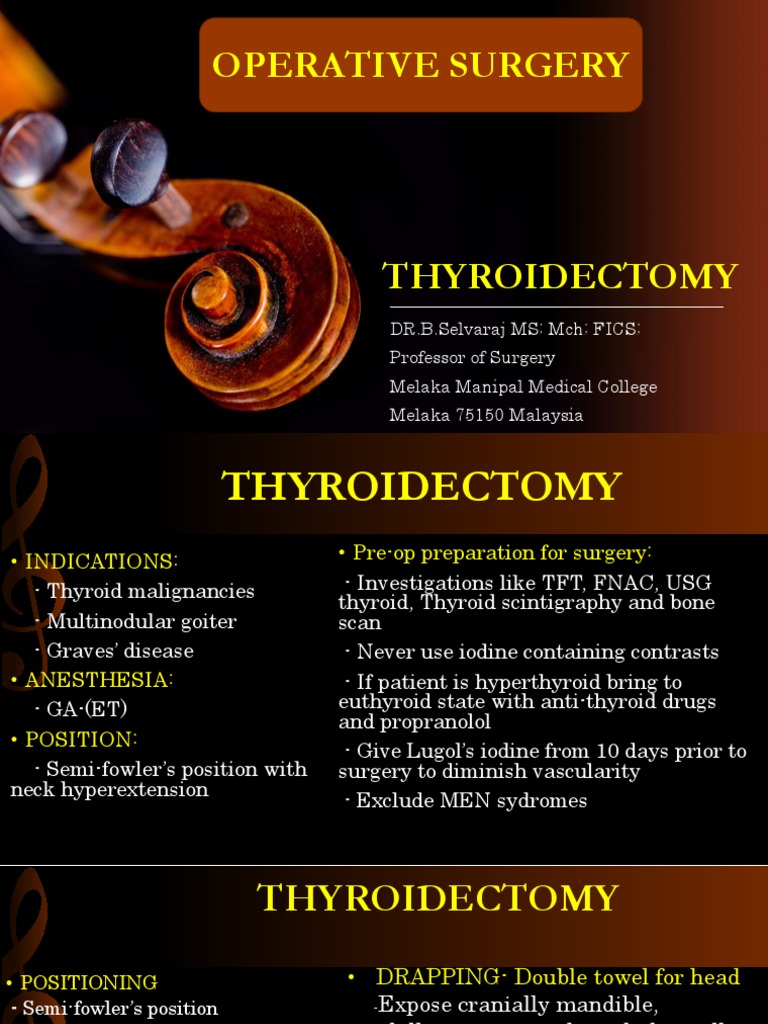 Thyroidectomy Operativesurgery 180109080444 | PDF | Thyroid | Human Anatomy