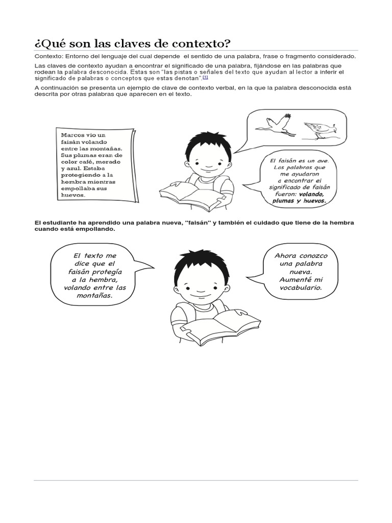 Qué Son Las Claves de Contexto | PDF | Palabra | Comprensión lectora